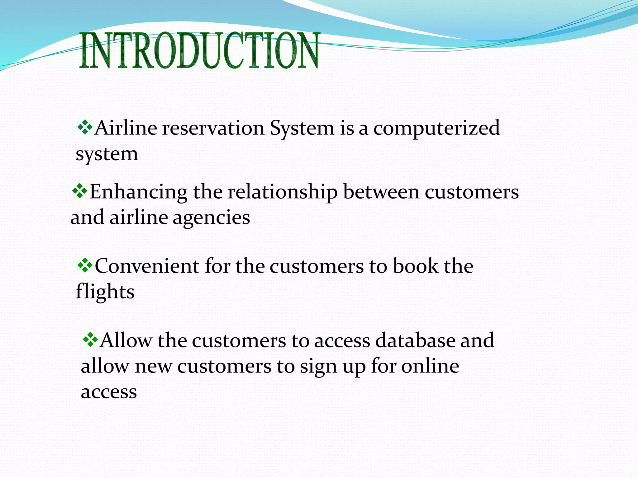 Online Airline Ticket reservation System | PPTX