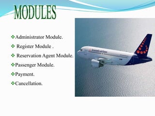 Online Airline Ticket reservation System | PPTX