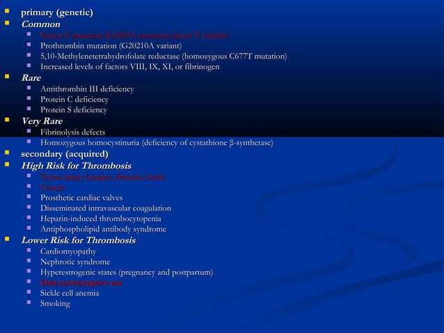 Virchow´s triad | PPT