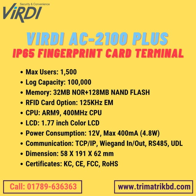 Virdi AC-2100 PLUS Price in Bangladesh, Virdi AC-2100 PLUS Bangladesh | PPT