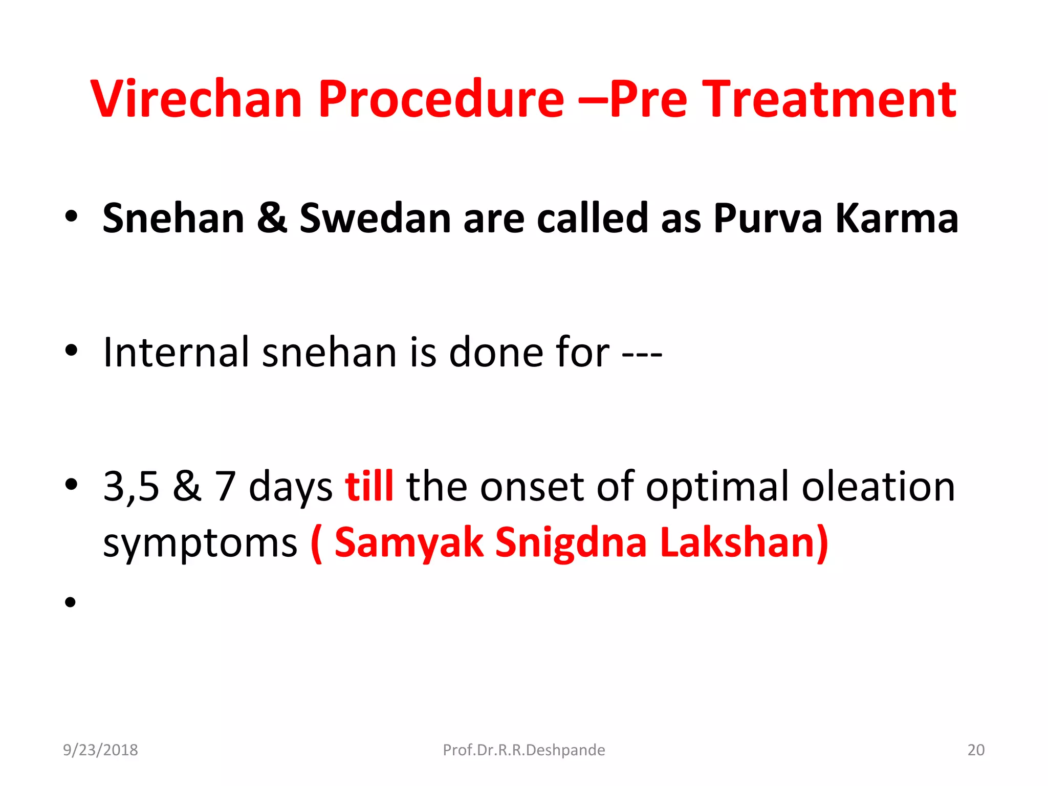 Virechan -panchakarma | PDF
