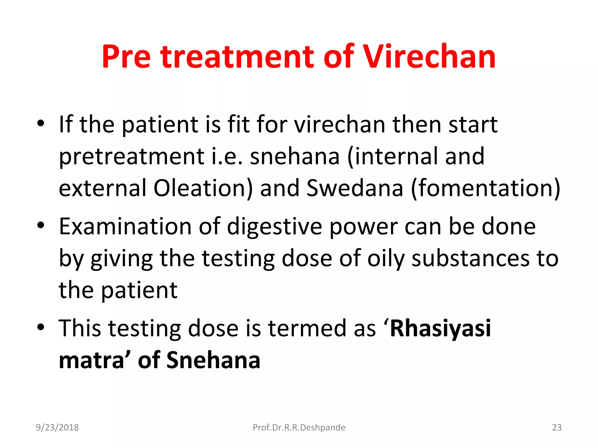 Virechan -panchakarma | PDF