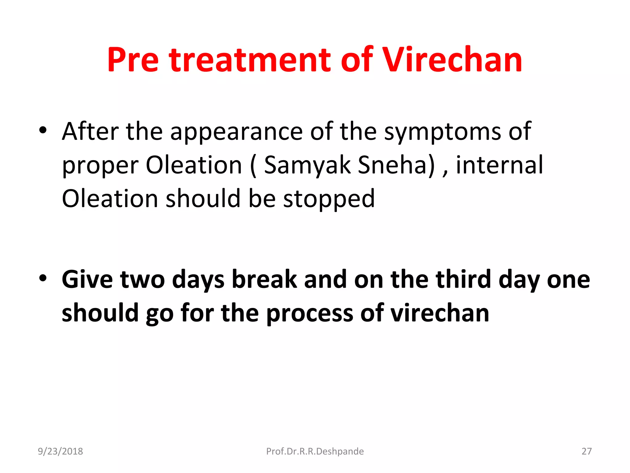 Virechan -panchakarma | PDF