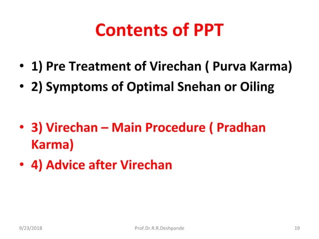 Virechan -panchakarma | PDF