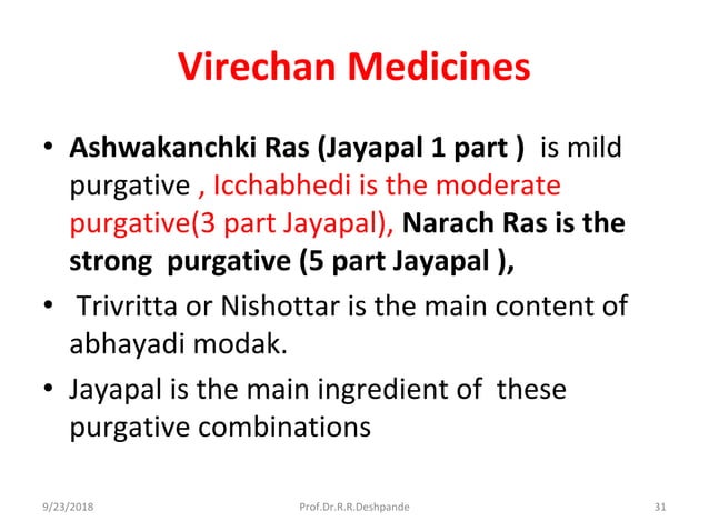 Virechan -panchakarma | PDF