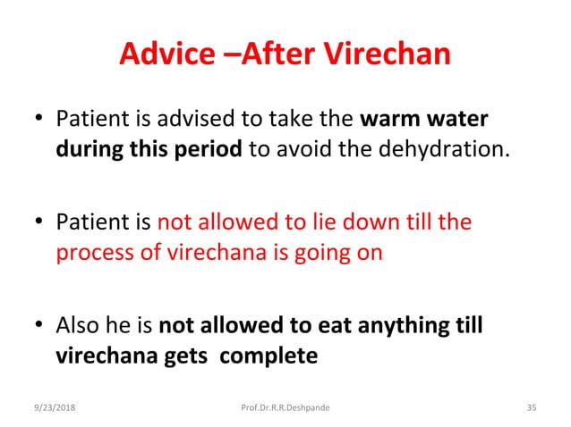 Virechan -panchakarma | PDF