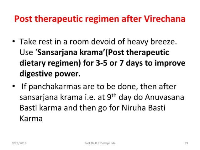 Virechan -panchakarma | PDF