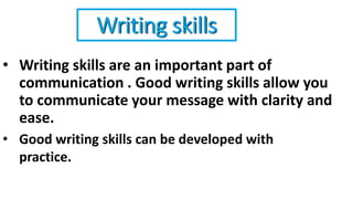Oral communication and writing skills and paragraph | PPTX