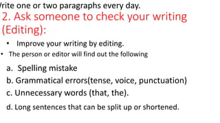 Oral communication and writing skills and paragraph | PPTX