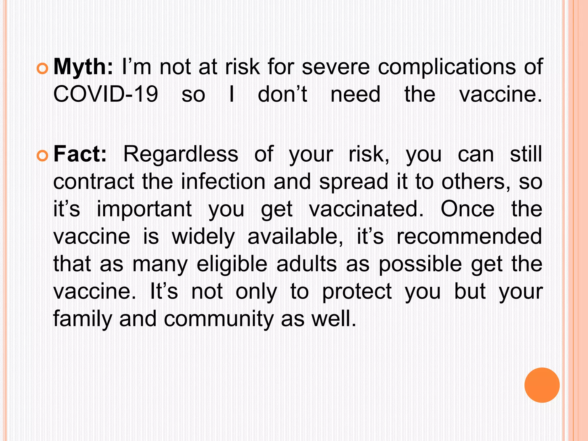 Covid -19 Myths & Facts | PPTX