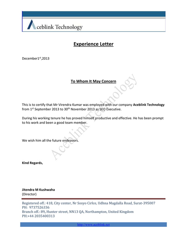 Virendra xperience new | DOCX