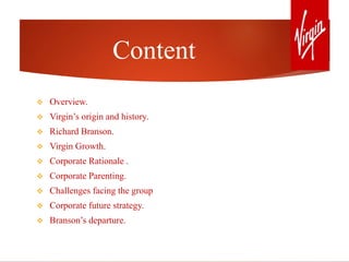 Virgin Group Strategic Development | PPTX