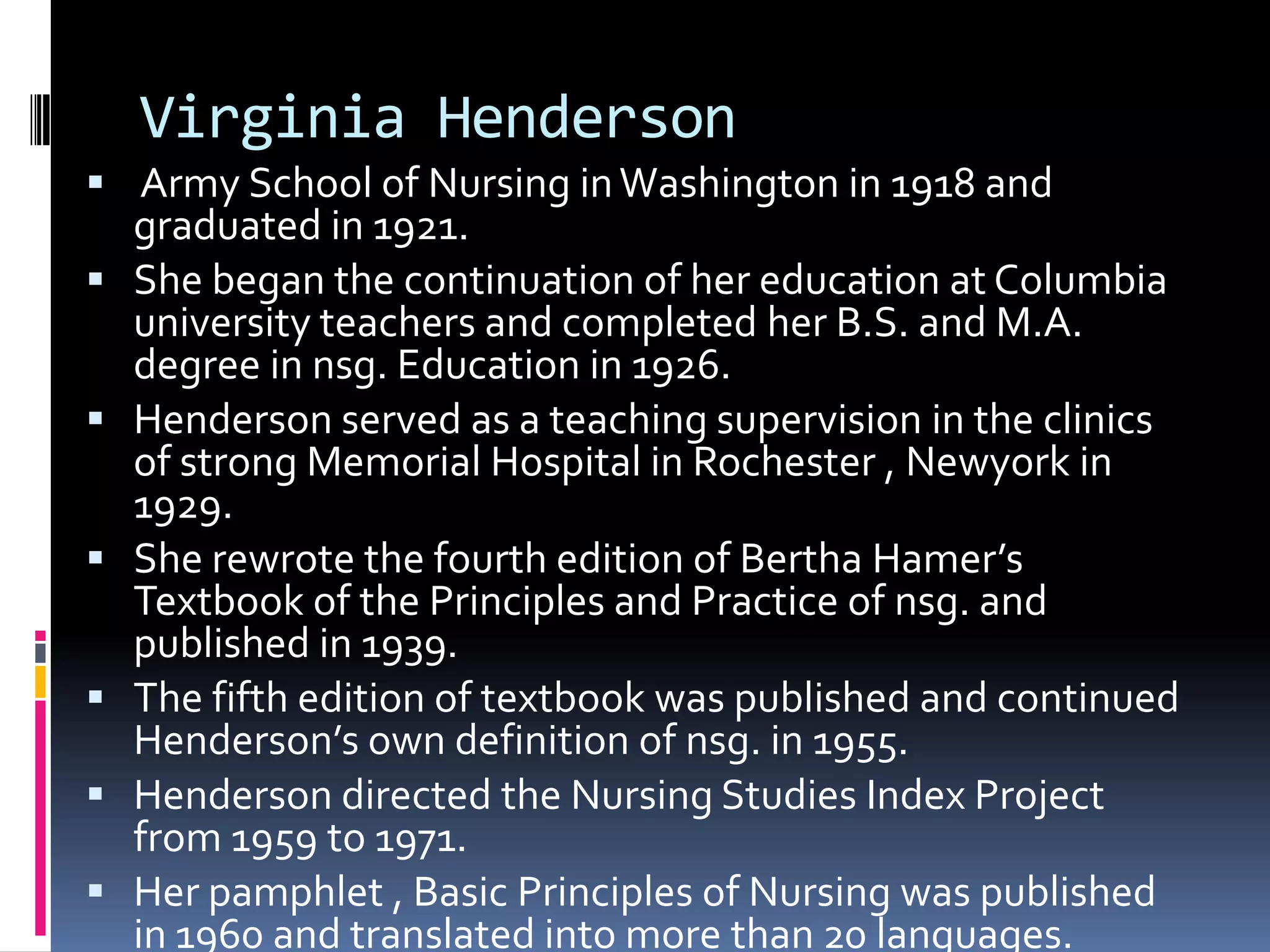 Virgina henderson -ppt | PPTX