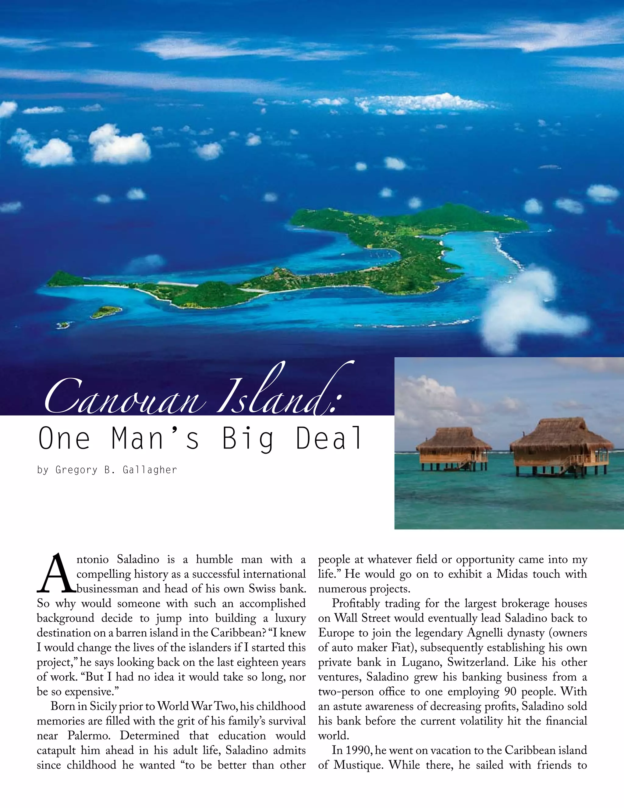 Virgin Air Canouan Island | PDF
