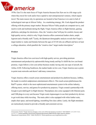 Virgin America Marketing Plan | DOCX