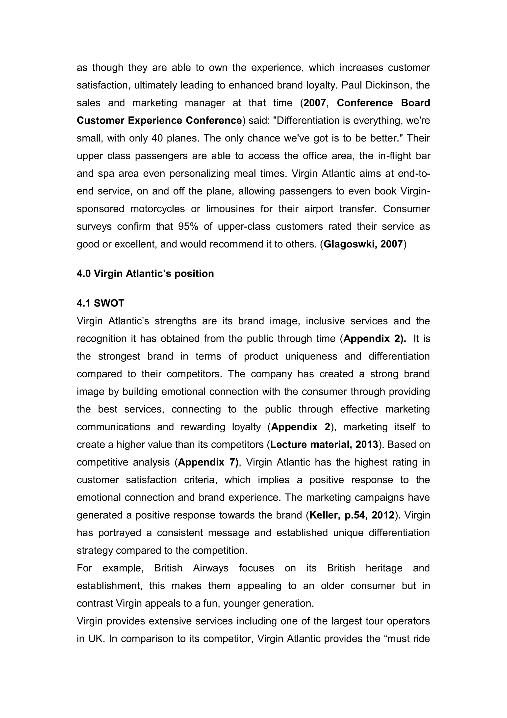 Virgin Atlantic Brand Strategy | DOCX