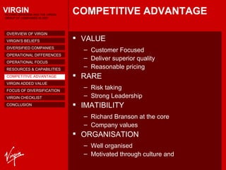 Virgin case study for MBA | PPT