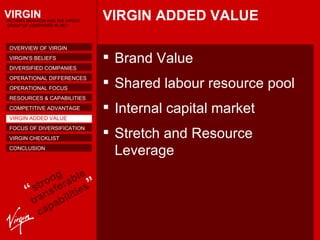 Virgin case study for MBA | PPT