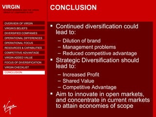 Virgin case study for MBA | PPT