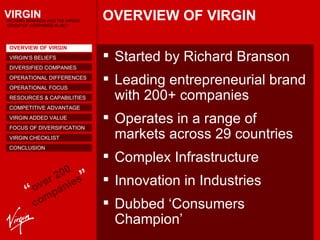 Virgin case study for MBA | PPT