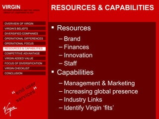 Virgin case study for MBA | PPT
