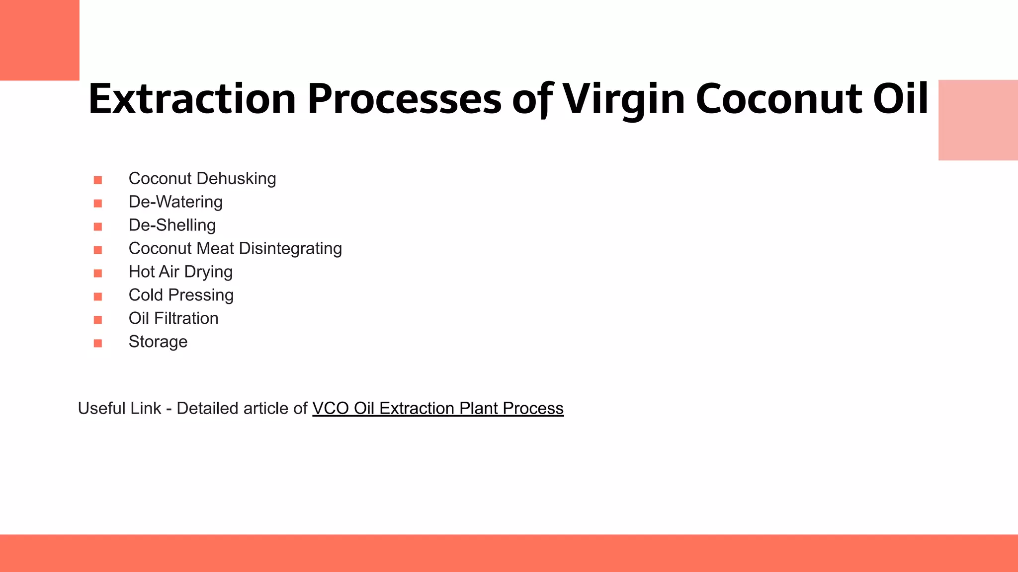 Virgin coconut oil mill plant | PDF