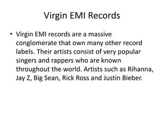 Blog post 11 - Virgin emi records vs bbk | PPT