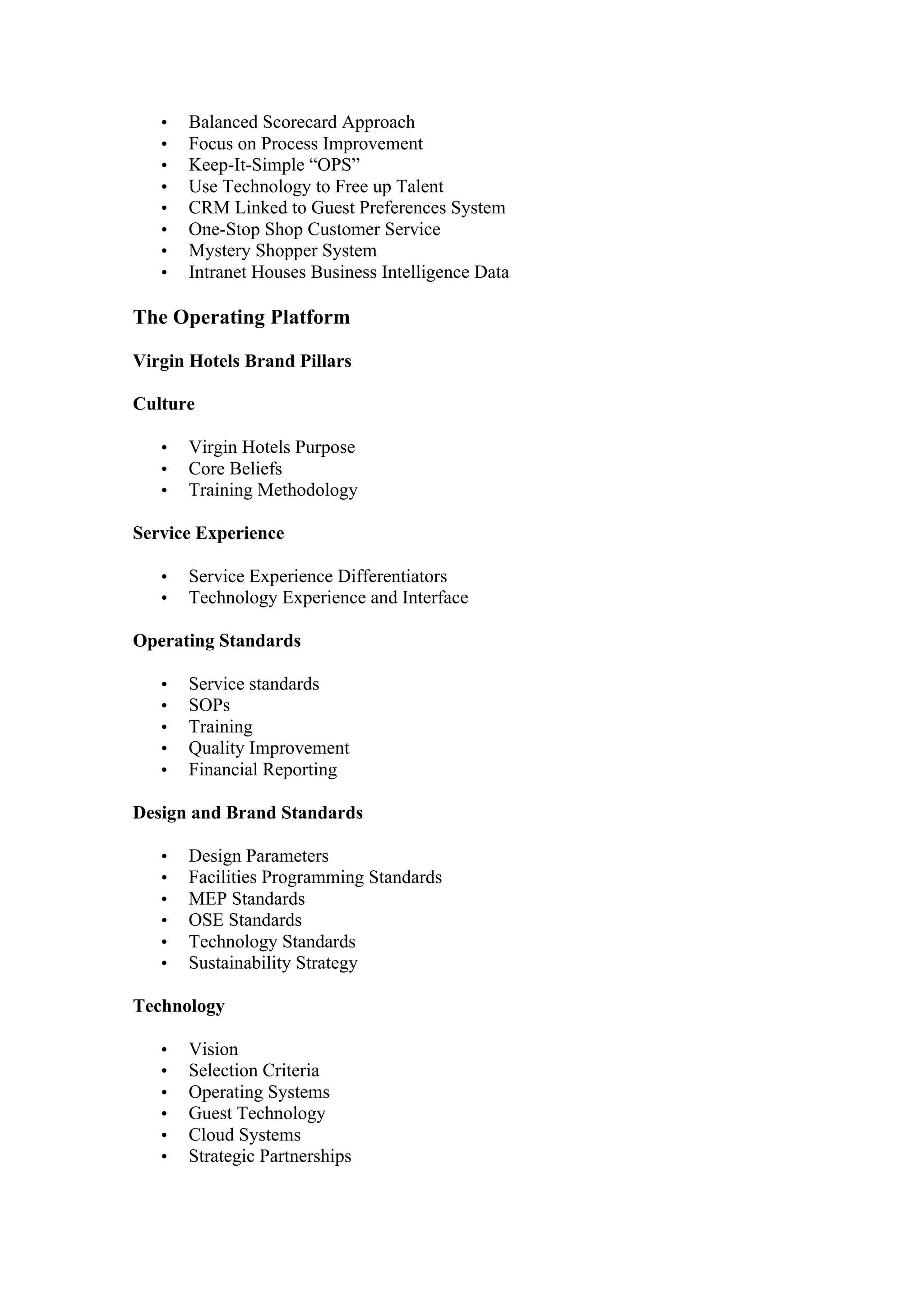 Virgin Hotels operational philosophy - Miguel Guedes de Sousa | PDF