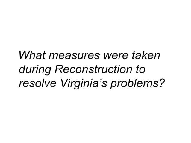 Virginia Studies Sol Review Posters Reconstruction | PPT