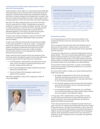 Embracing efficiency - Centricity Practice Solution Virginia Women's ...