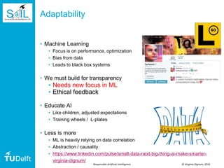 Virginia Dignum, Associate professor on Social Artificial Intelligence at TU Delft – Design and ...