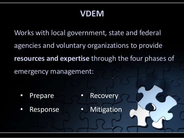 Virginia emergency management presentation