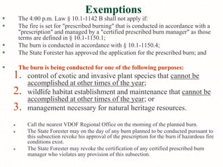 Virginia Fire Burning Laws | PDF