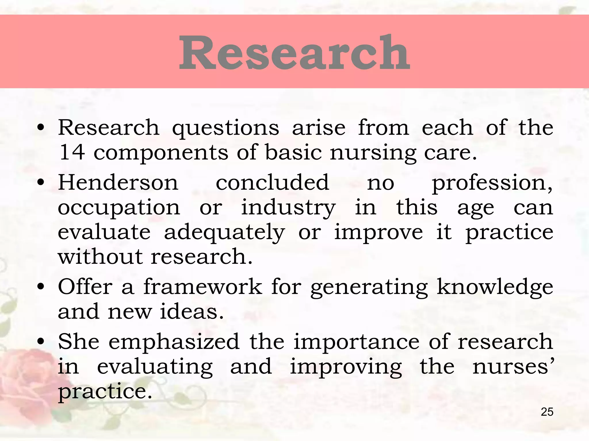 Virginia henderson's theory of nursing | PPTX