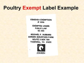 Virginia poultry and meat regulations | PPT