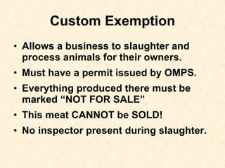 Virginia poultry and meat regulations | PPT