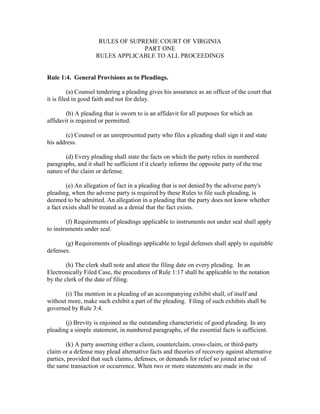 Virginia Rules of The Court | PDF