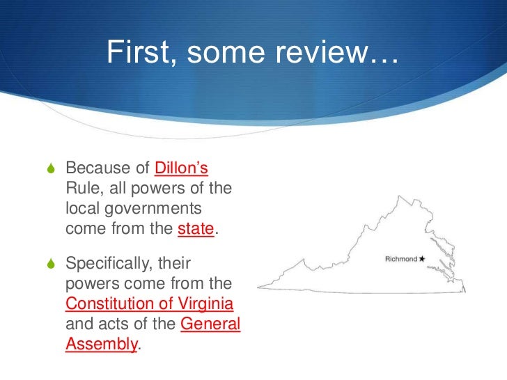 Virginia's local governments