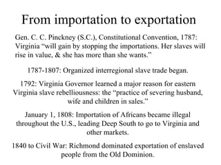 Virginia’S Slave Trade Part Ii | PPT