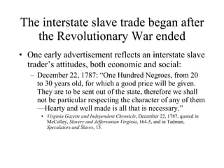 Virginia’S Slave Trade Part Ii | PPT