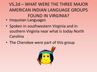 Virginia studies 2d - 2g | PPTX