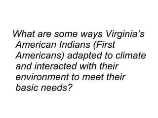 Virginia Studies Sol Posters Eastern Woodland Indians | PPT