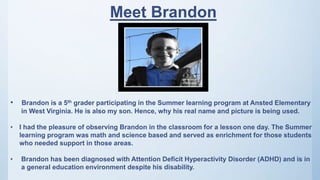 Observation of Student with ADHD | PPTX