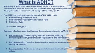Observation of Student with ADHD | PPTX
