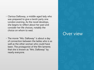 Virginia woolf's mrs Dalloway | PPT