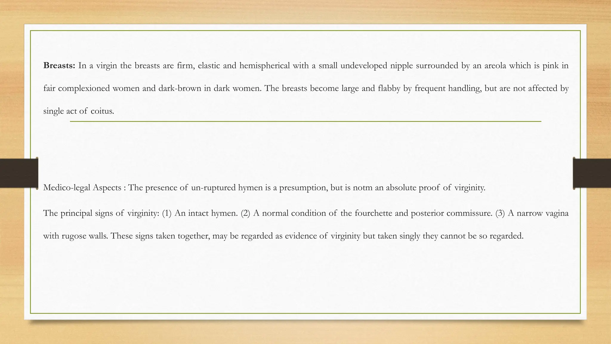 Virginity - A Forensic Medicine perspective | PPTX