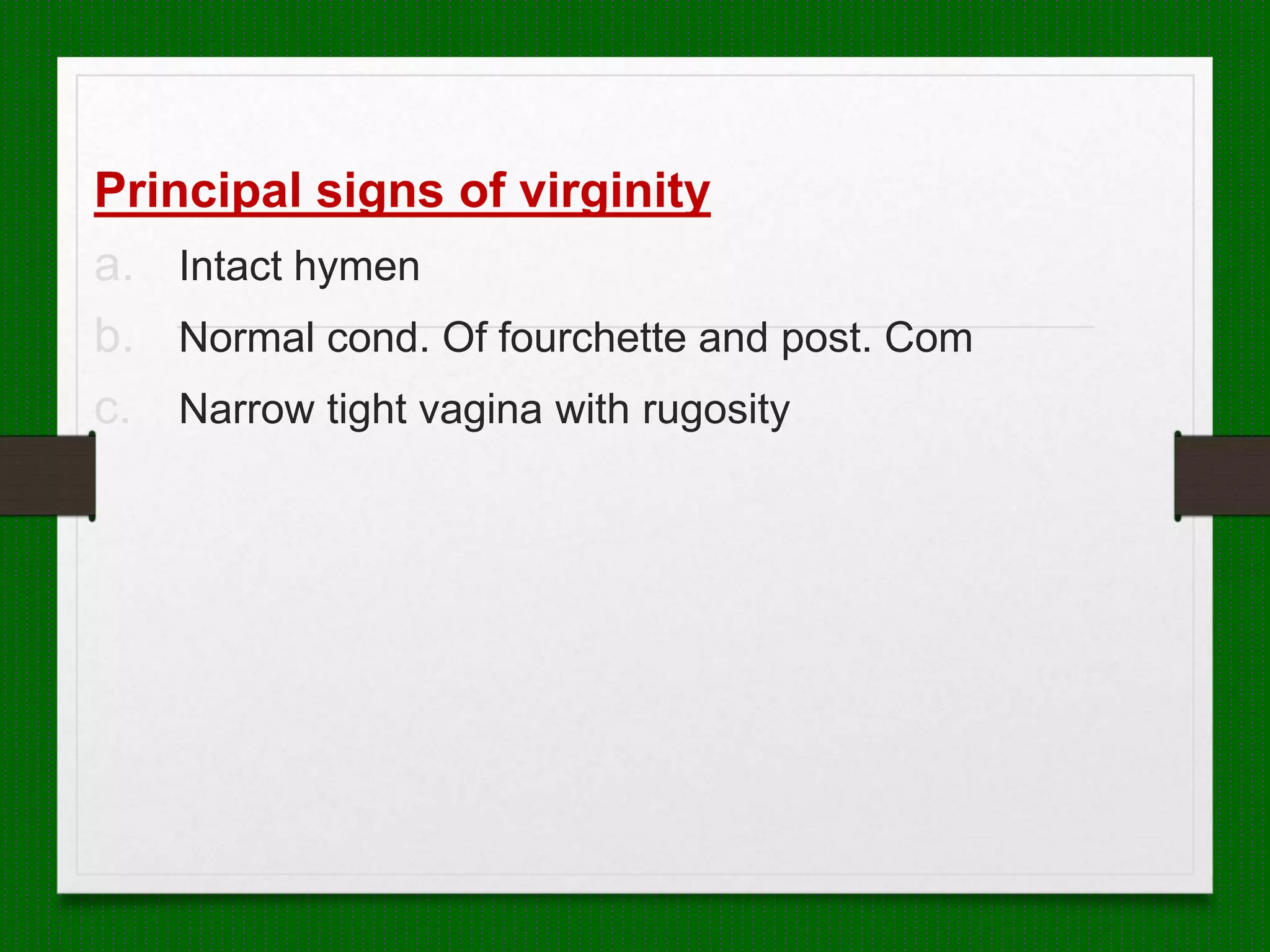 Virginity and Defloration and its medicolegal aspects | PPTX