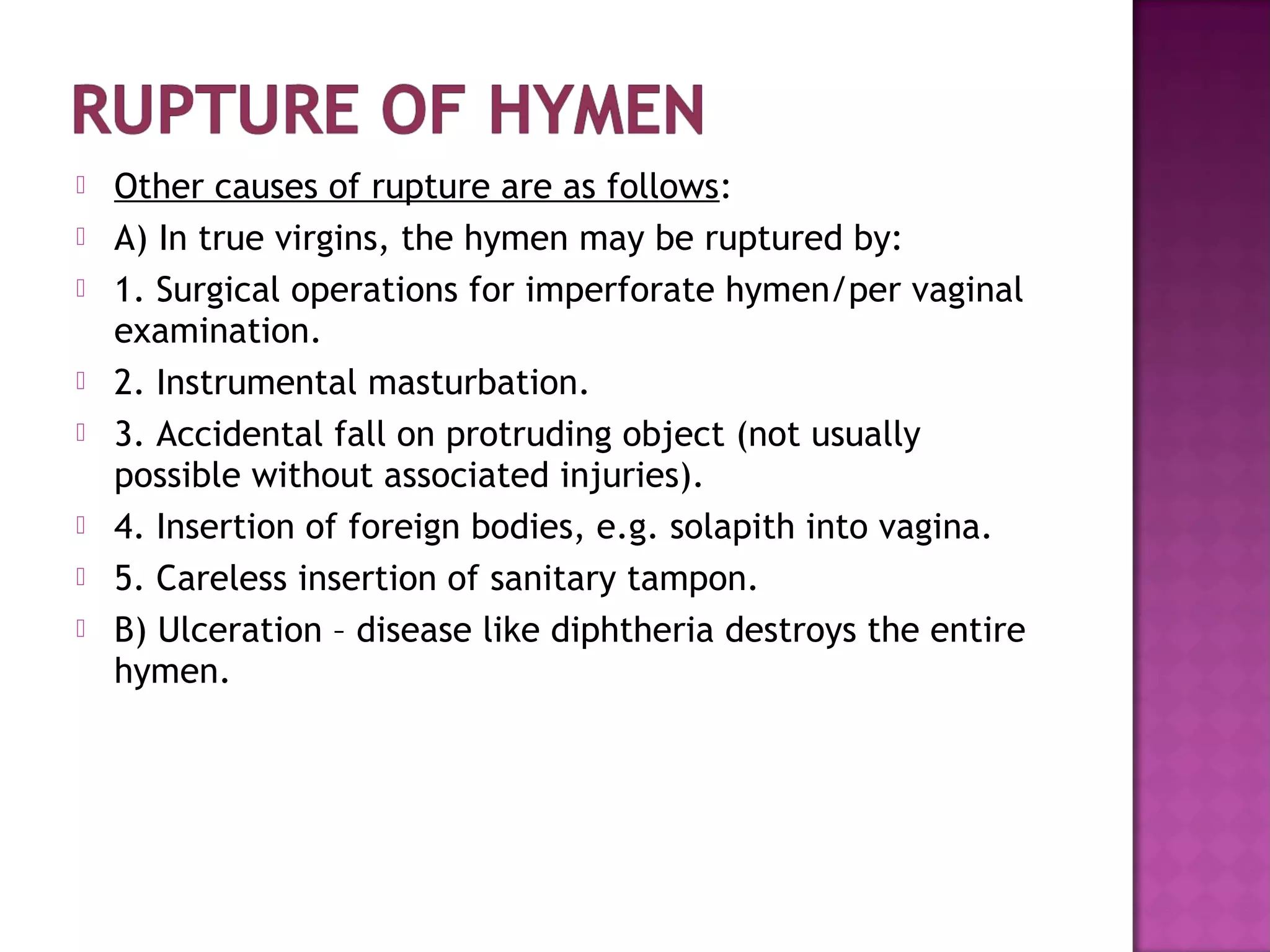 Virginity, sexual offenses and | PPT