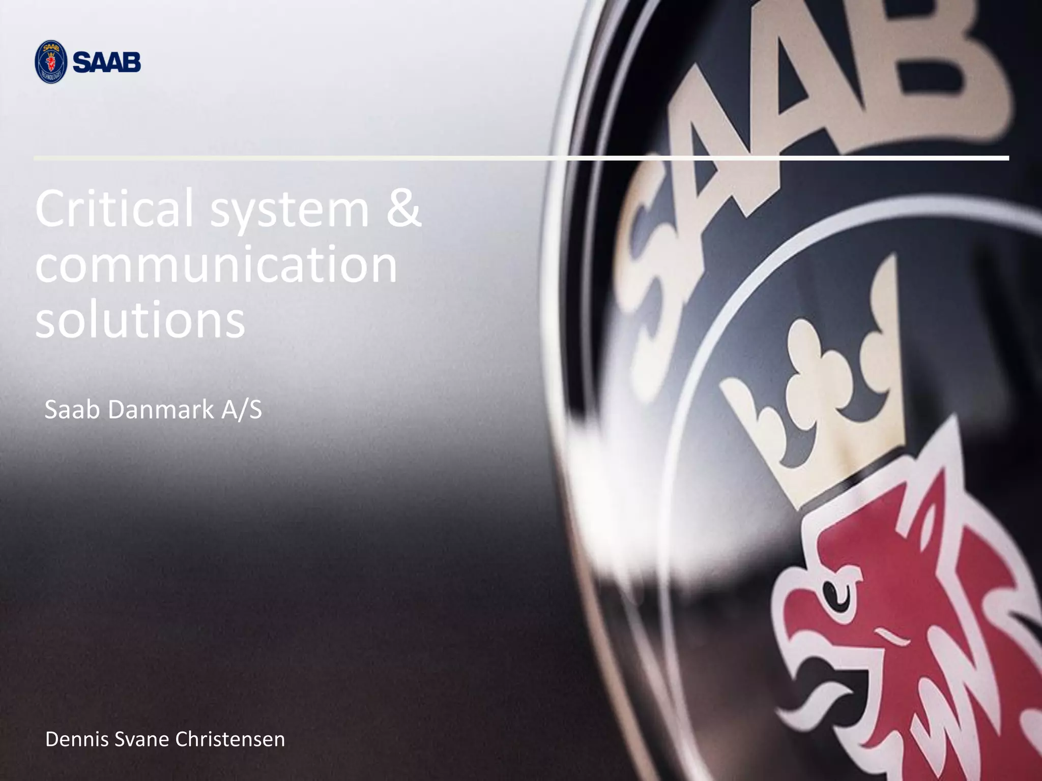 Create our future today, Dennis Svane Christensen - SAAB | PDF