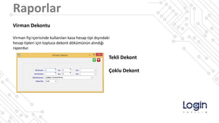 Virman - Login Entegre ERP | PPTX